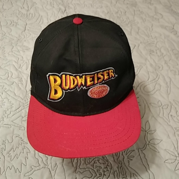 Budweiser | Accessories | Budweiser Vintage Snap Back Cap Red Black ...
